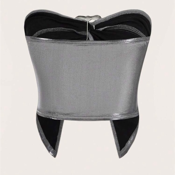 PrettyLittleThing | Tops | Metallic Strapless Top | Poshmark